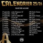 Calendrier NM1 – STB Le Havre – Site officiel du STB Le Havre – Since 1924
